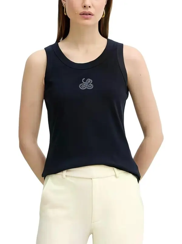 Luisa Spagnoli Embroidered Tank Top - Blue