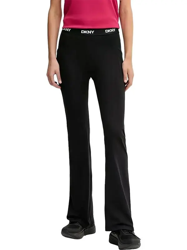 Dkny Logo Waistband Trousers - Black