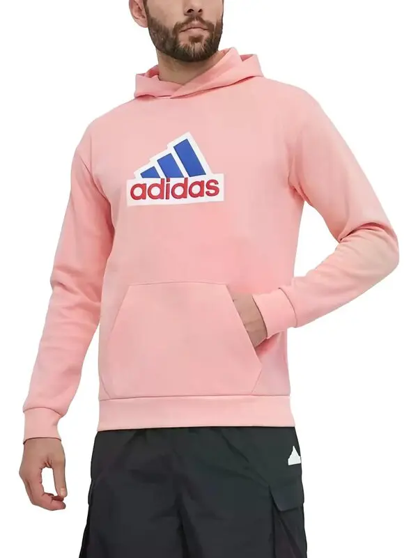 Adidas Hooded Logo Graphic Hoodie - Pink