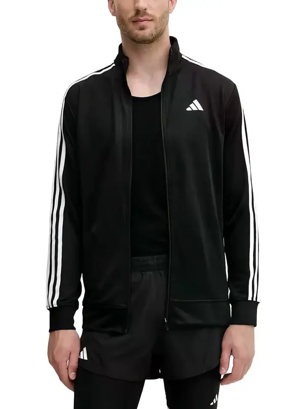 Adidas Logo-detail Zip-up Sweatshirt - Black