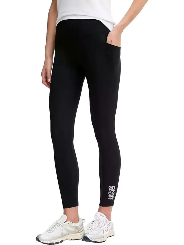 Dkny Logo-detail Leggings - Black