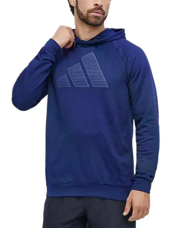 Adidas Logo-print Hoodie - Blue