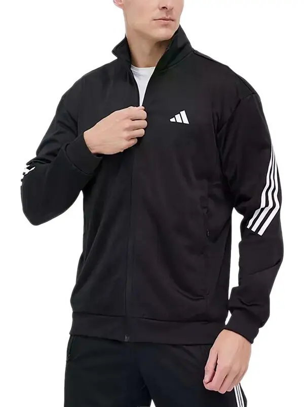 Adidas Stripe Zip-up Track Jacket - Black