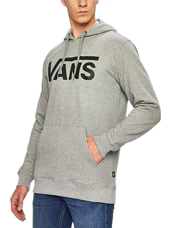 VANS Logo-print Kangaroo-pocket Hoodie - Grey