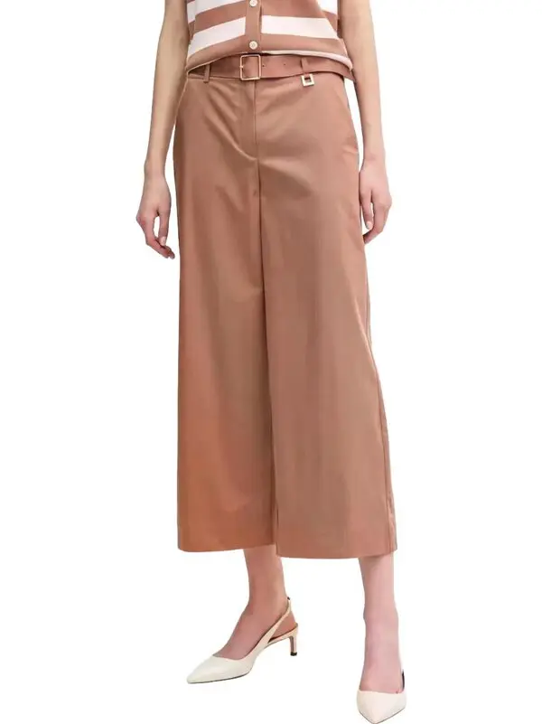 JOOP! Belted Cropped Trousers - Orange