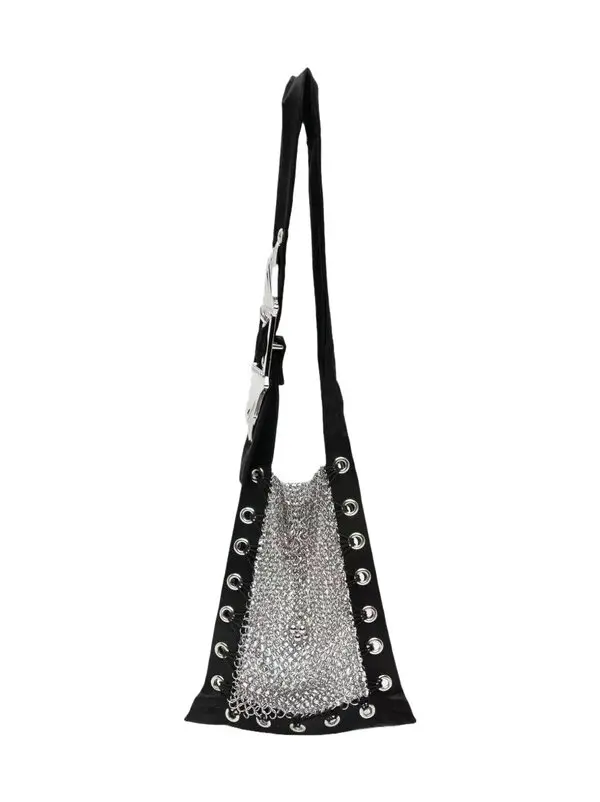 CHOPOVA LOWENA Chainmail Eyelet Satchel - Black