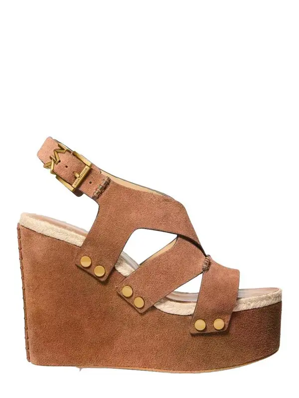 Michael Kors Raven Studded Espadrille Sandals - Brown