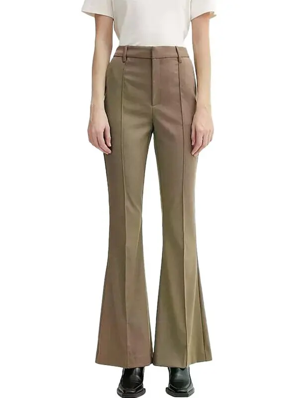 GESTUZ Flared Trousers - Brown