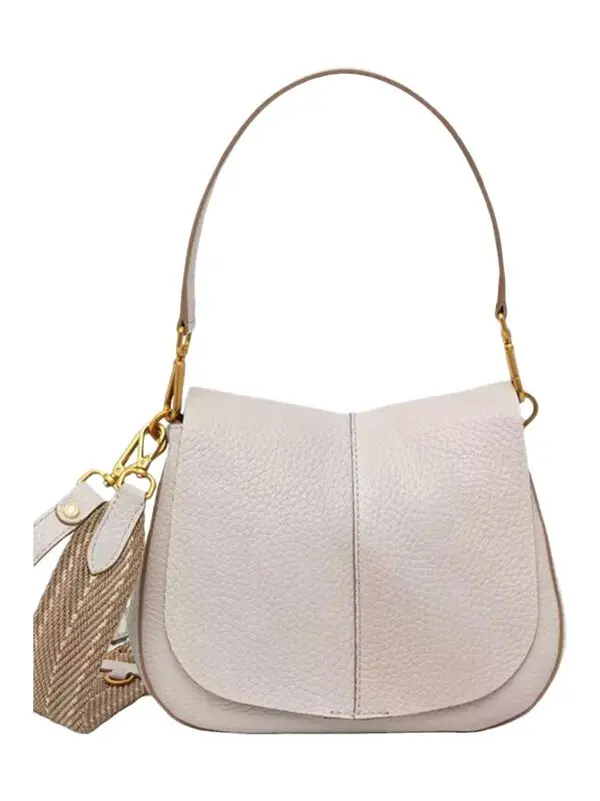 GIANNI CHIARINI Helena Flap Strap Satchel - Neutrals