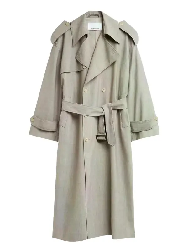THE FRANKIE SHOP Double-breasted Belted Coat - Neutrals