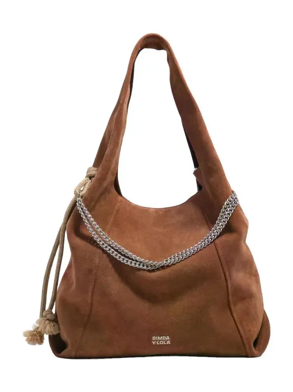 Bimba Y Lola Rope Chain Detail Shoulder Bag - Brown