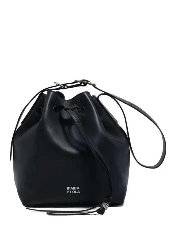 Bimba Y Lola Drawstring Bucket Bag - Black