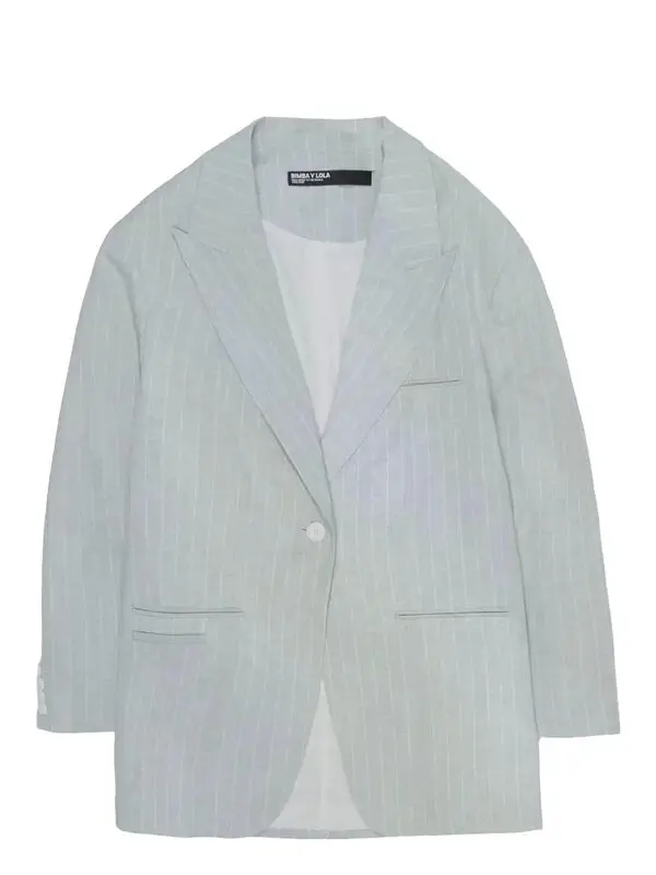 Bimba Y Lola Pinstripe Single-button Blazer - Blue