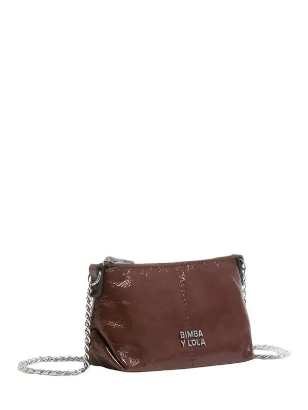 Bimba Y Lola Chain Leather Satchel - Brown