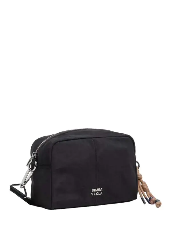 Bimba Y Lola Zip Charm Cross Body Bag - Black