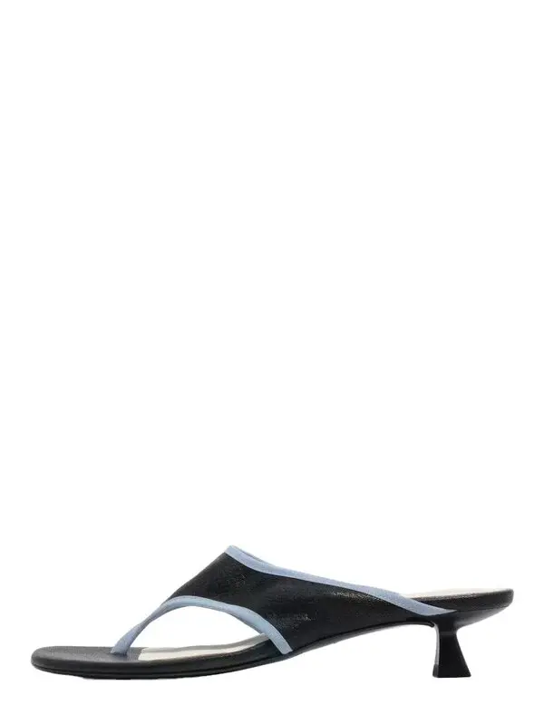 Bimba Y Lola Heeled Toe Post Sandals - Black