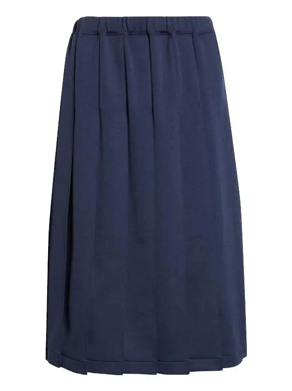 Comme Des Garçons Pleated Jersey Midi Skirt - Navy