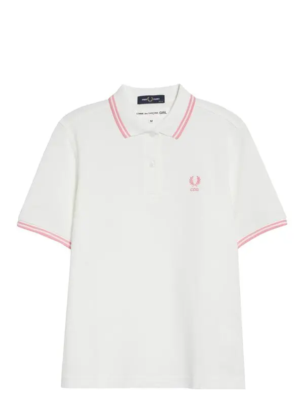 Comme Des Garçons X Fred Perry Tipped Piqué Polo - White