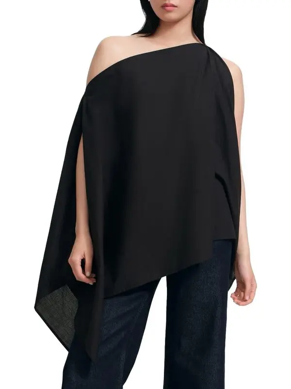 MARCELLA Asymmetric Tunic - Black