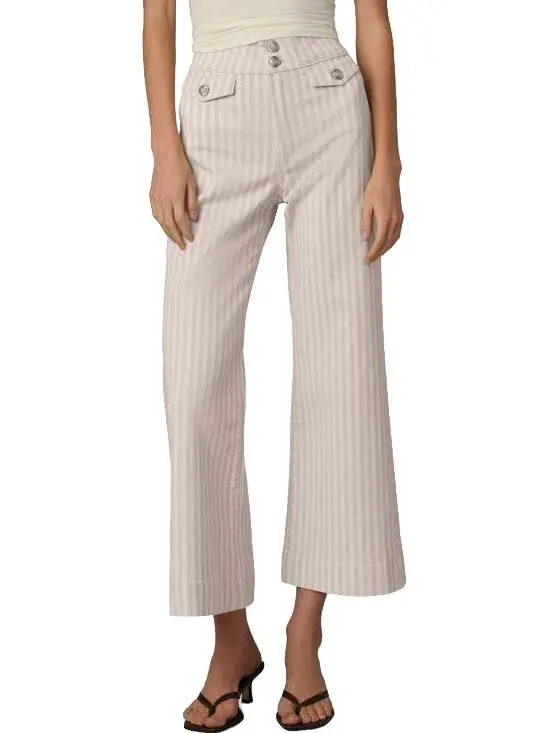 Joe's Jeans The Ellia Ankle Wide Leg Pants - Natural Stripe