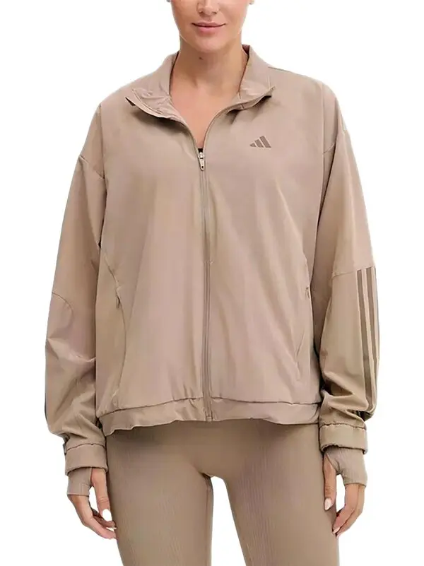 Adidas Three-stripe Zip Jacket - Neutrals