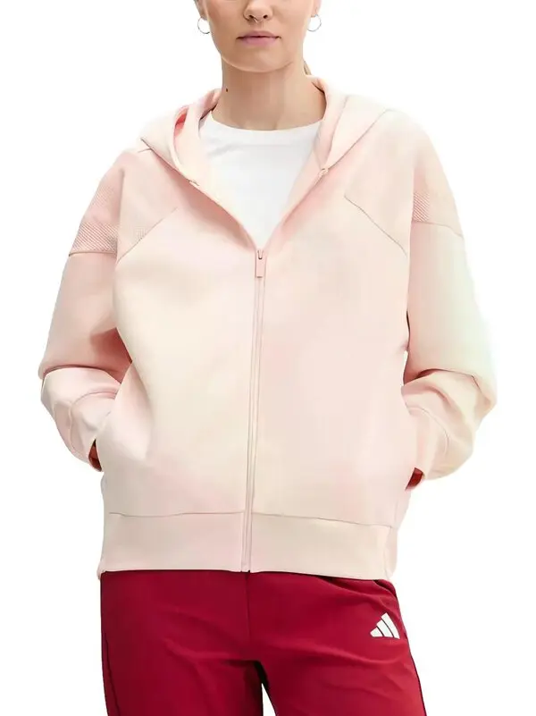 Adidas Mesh Striped Hoodie - Pink