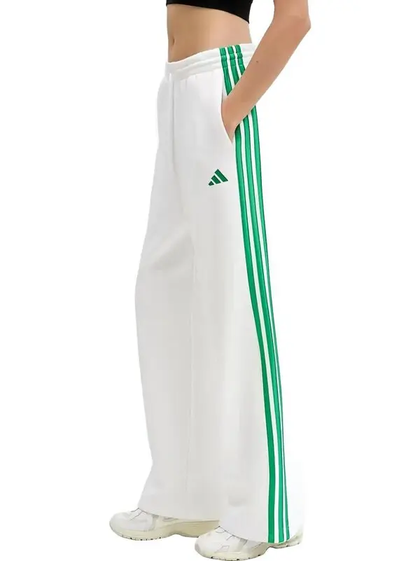 Adidas Stadium Three-stripe Track Pants - White