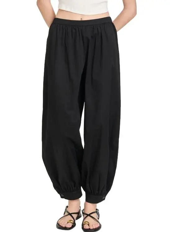 WAYF Remy Balloon Trousers - Black