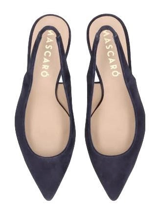 MASCARO Suede Pointed Toe Slingback - Blue