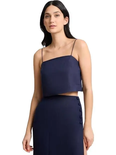 Onia Cropped Cami Top - Noir Navy