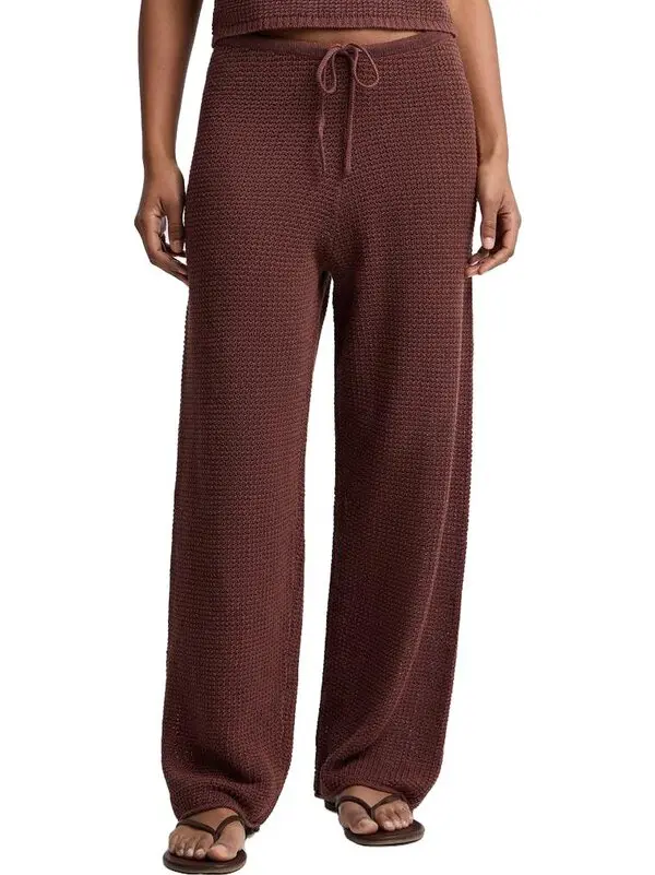 Onia Knit Drawstring Pant - Brown