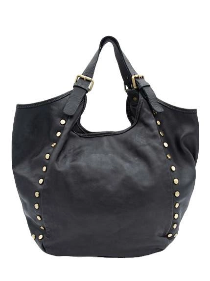 BOLSA NOVA Slouchy Studded Tote - Black
