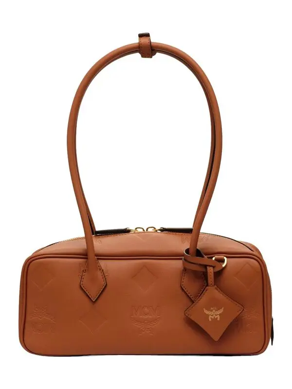 Mcm Small Aren East West Shoulder Bag - Mocha Bisque