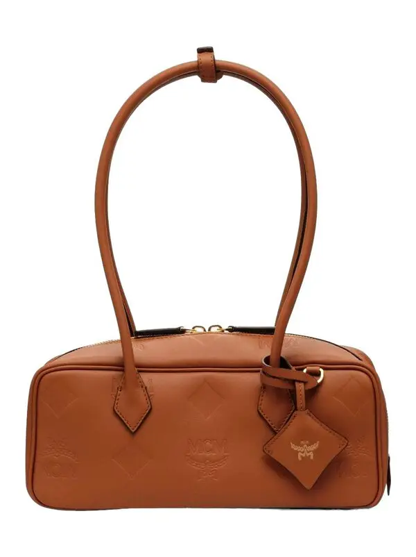 Mcm Small Aren East West Shoulder Bag - Mocha Bisque
