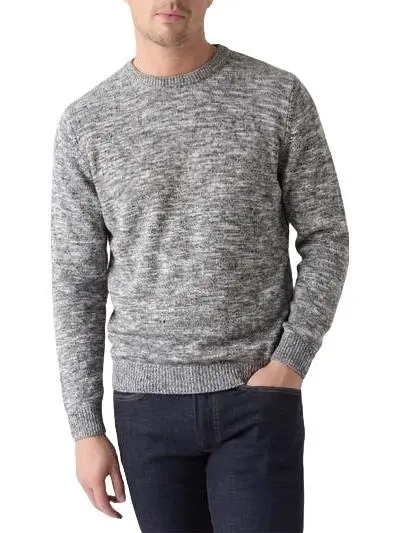 Robert Talbott Robbins Linen-silk Crewneck Sweater - Gray