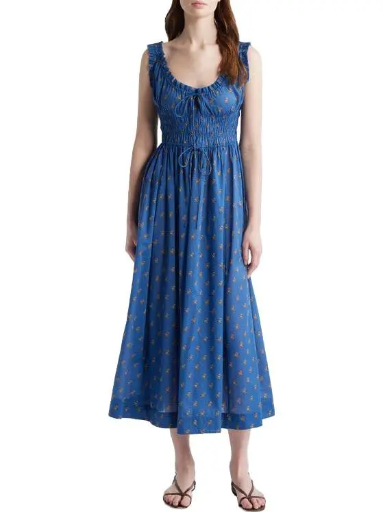 DÔEN Emmaretta Tie-waist Maxi Dress - Eartha Paisley