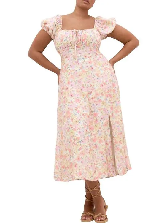 City Chic Amalie Floral Midi Dress - Vintage Ditsy