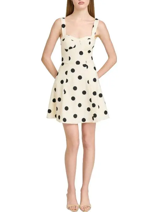 WAYF Marcy Polka Dot Cotton Mini Dress - Ant Ivory Polka Dot