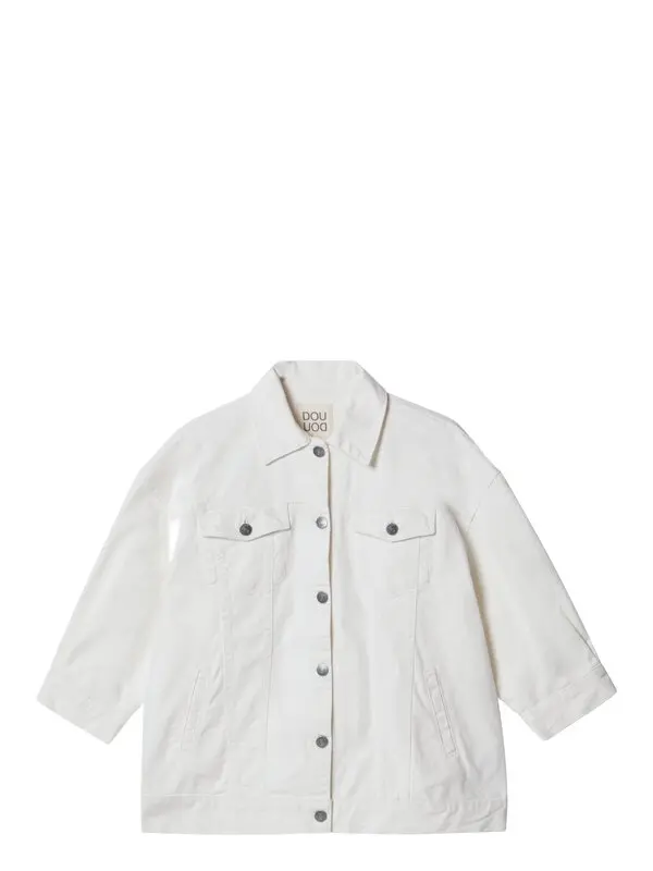 DOUUOD Denim Jacket - White