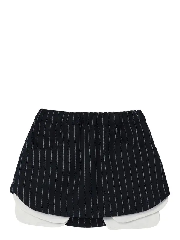 DOUUOD Pinstripe Grace Skirt - Blue