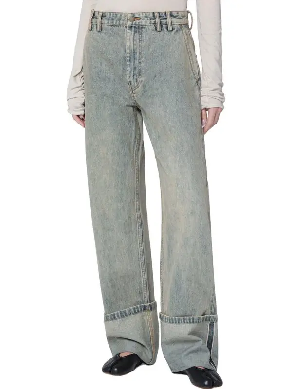 ENTIRE STUDIOS Washed-effect Wide-leg Jeans - Grey