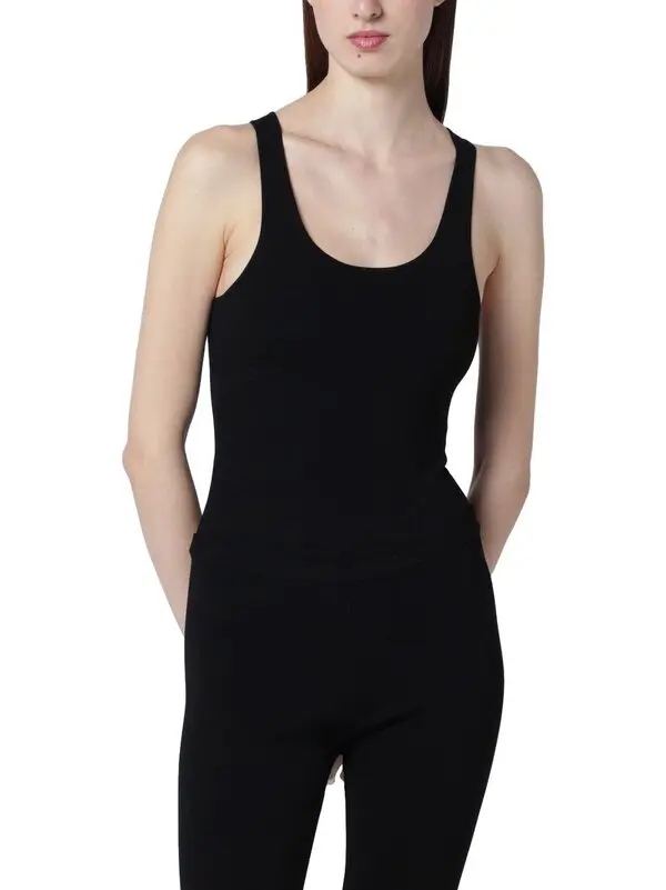 ENTIRE STUDIOS Viscose Jersey Bodysuit - Black