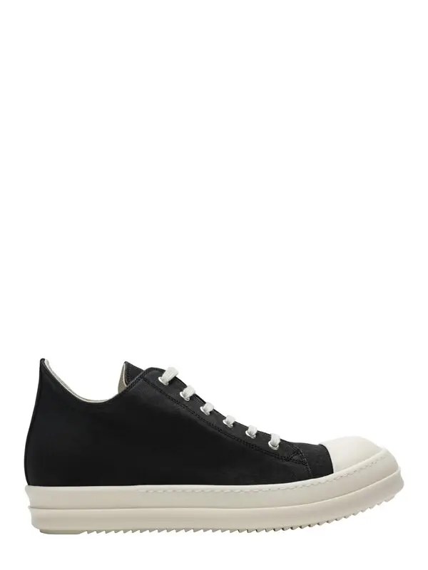 Rick Owens Temple Low Denim Sneakers - Black