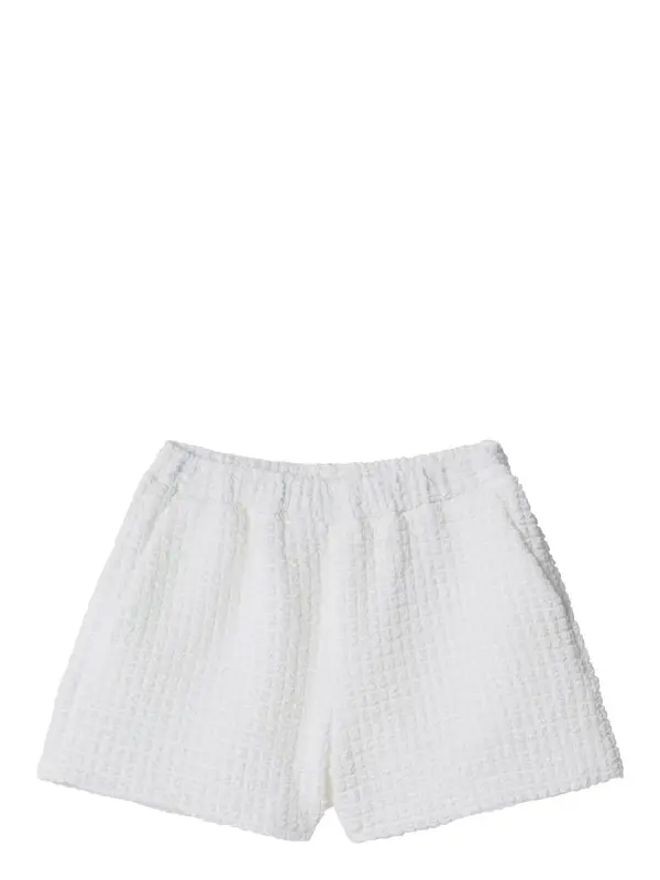 DOUUOD Textured Shorts - White