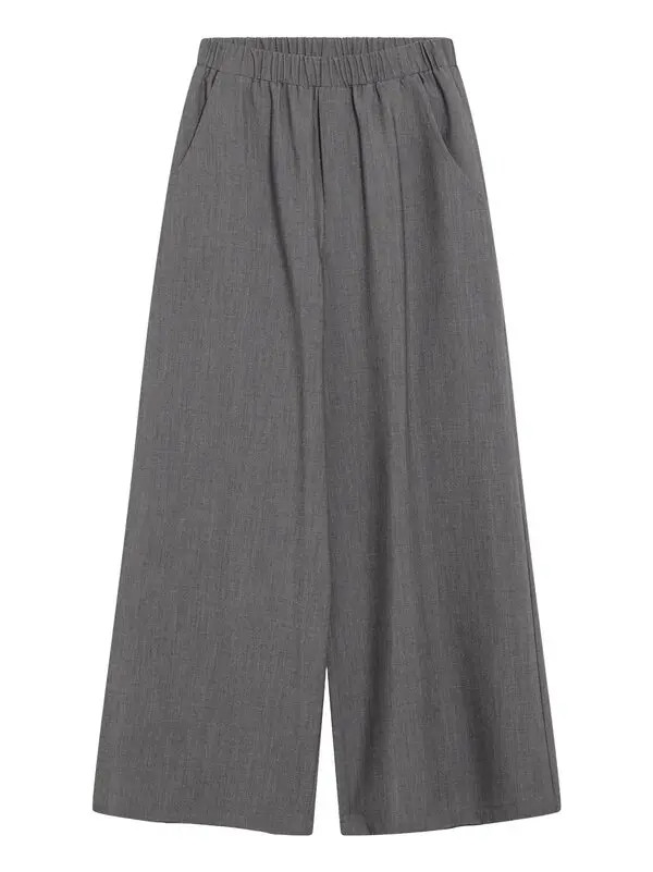 DOUUOD Oversized Wide-leg Trousers - Grey