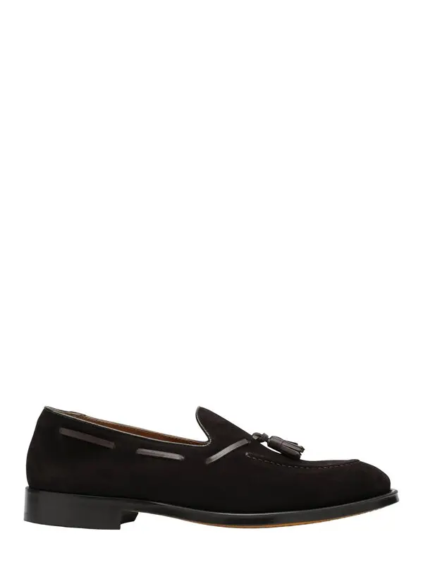DOUCAL'S Suede Tassel Loafers - Brown
