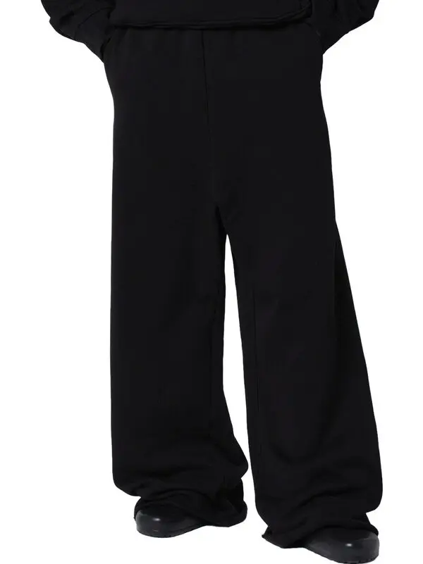 ENTIRE STUDIOS Wide-leg Cotton Jogging Trousers - Black
