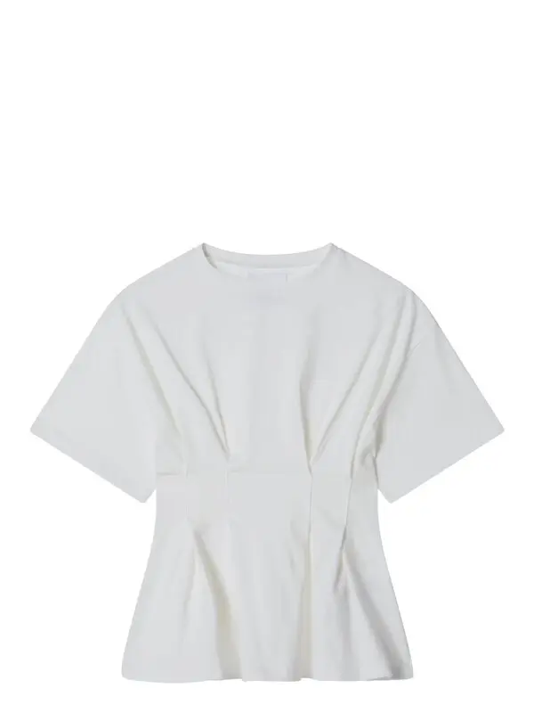 DOUUOD Cotton Crew-neck T-shirt - White