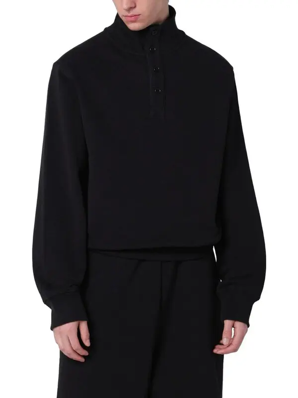 ENTIRE STUDIOS Cotton Buttoned Sweater - Black