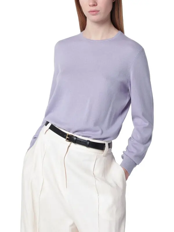 Loro Piana Sergio Crew-neck Cashmere Sweater - Purple